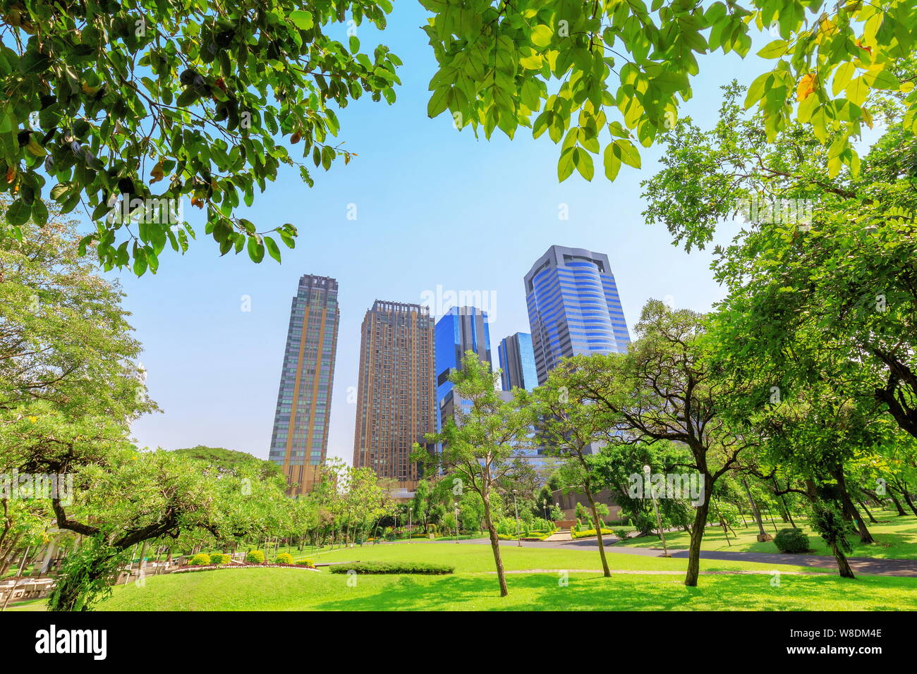 Beautiful garden in daytime outdoor nature background Stock Photo - Alamy