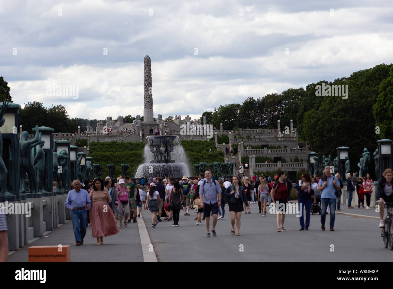 Oslo Norway - 22 june 2019: Vigeland Park, Bridge with view of the ...