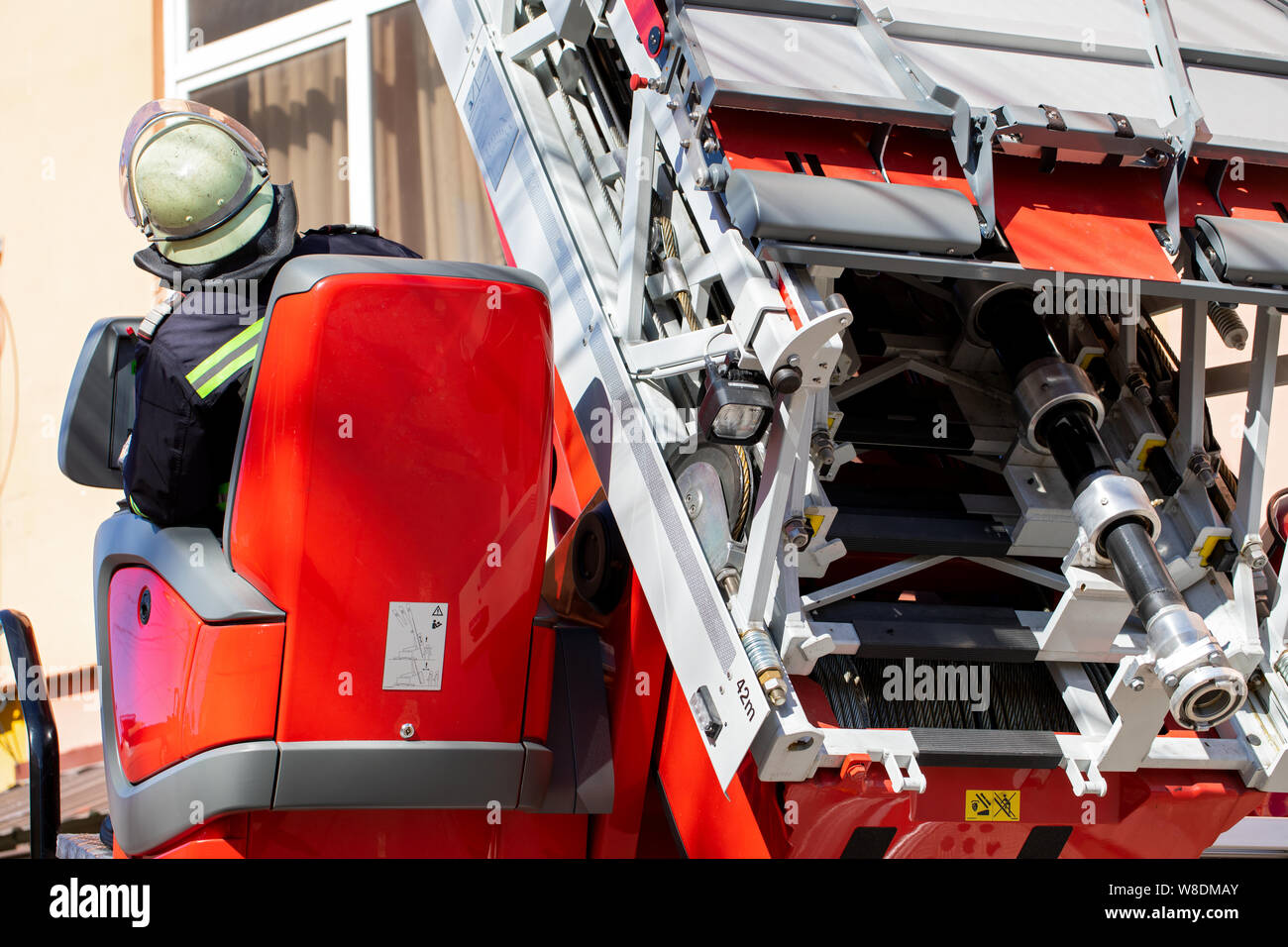 Picture of a new fire truck on mission in Cluj-Napoca, Romania Stock ...