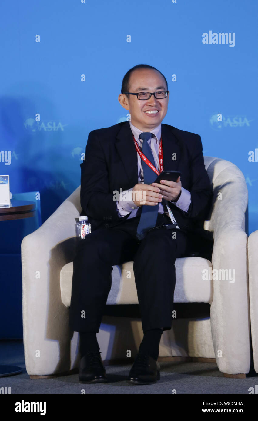 Pan Shiyi, co-founder, Chairman and co-CEO of SOHO China, smiles at a ...
