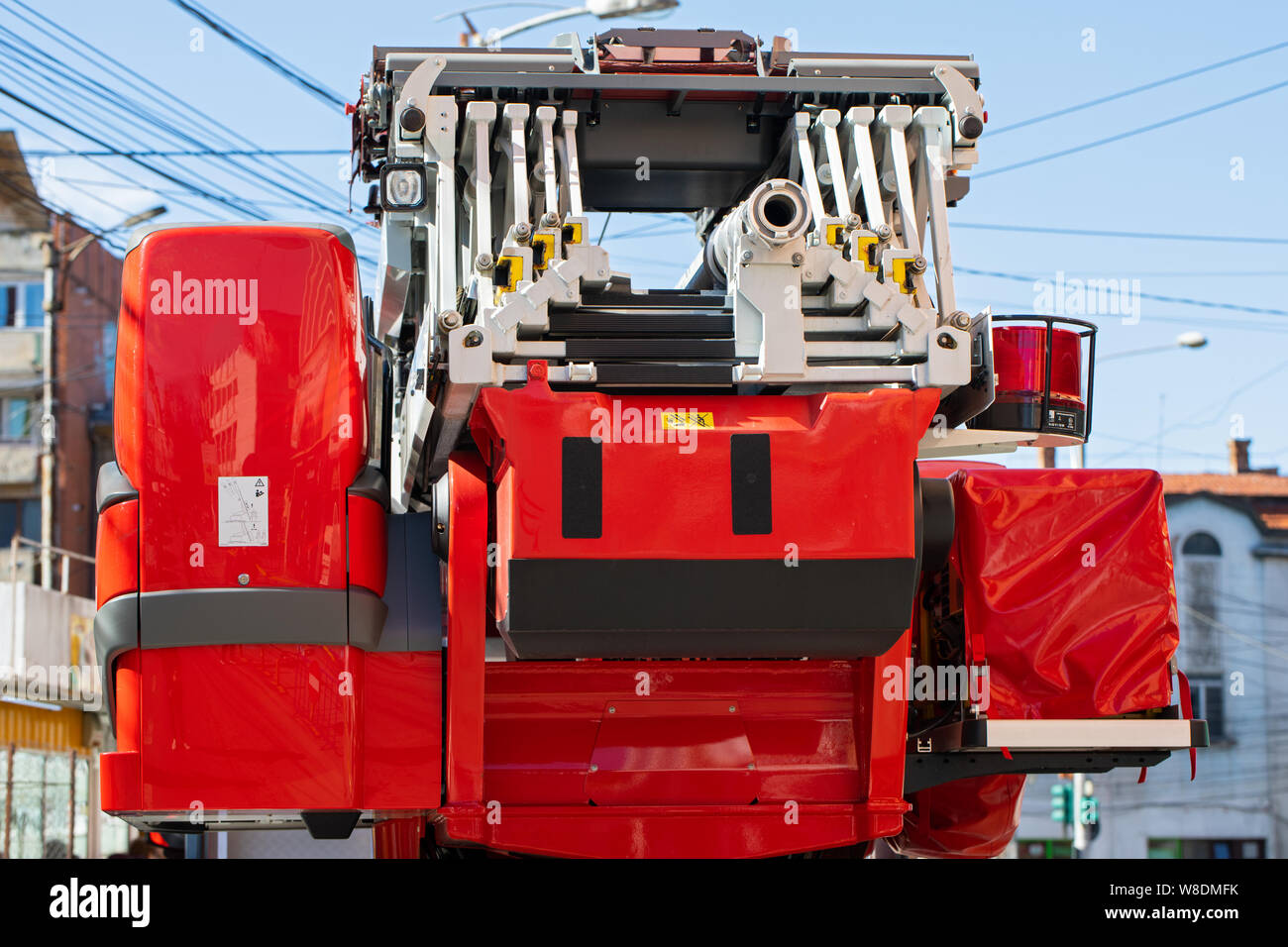Picture of a new fire truck on mission in Cluj-Napoca, Romania Stock ...