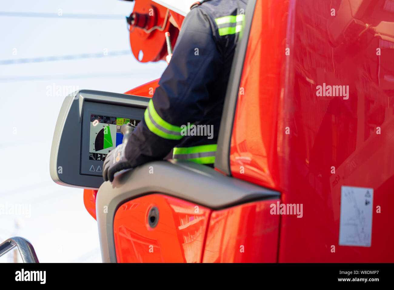 Picture of a new fire truck on mission in Cluj-Napoca, Romania Stock ...