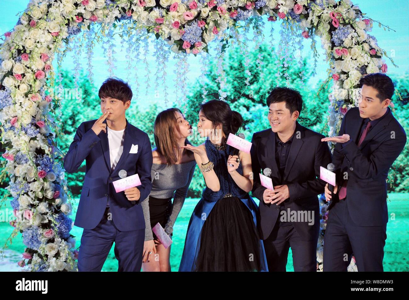 (From left) Chinese actor Li Jiahang, also known as Jean Lee, singer ...