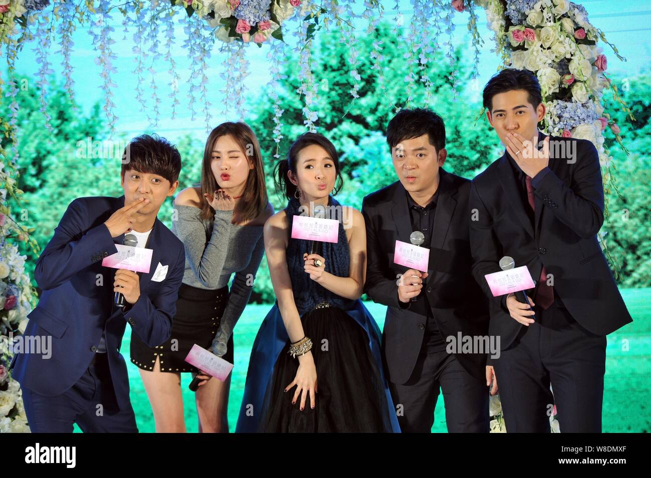 (From left) Chinese actor Li Jiahang, also known as Jean Lee, singer ...