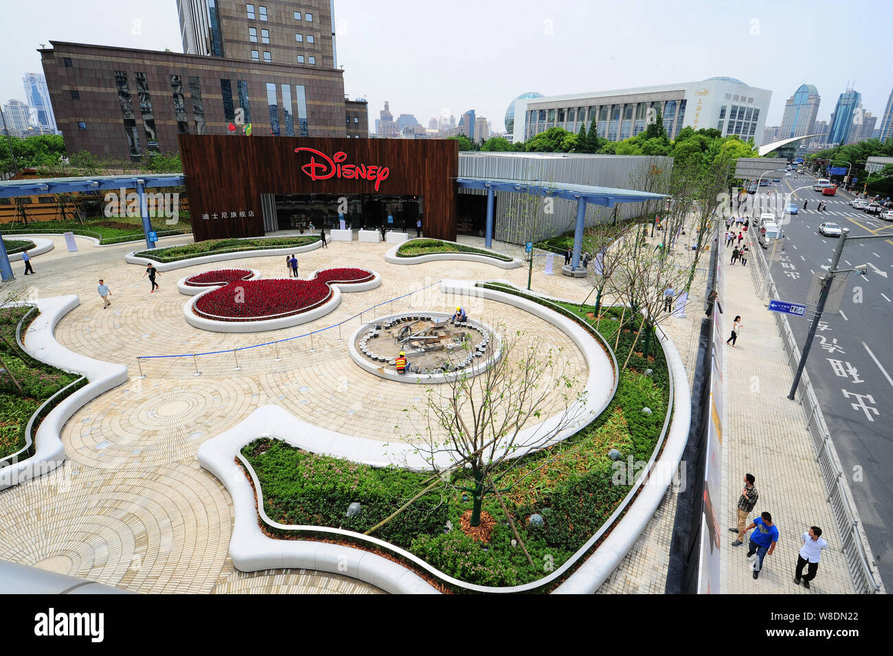 View of the Shanghai Disney flagship store at Lujiazui Financial ...