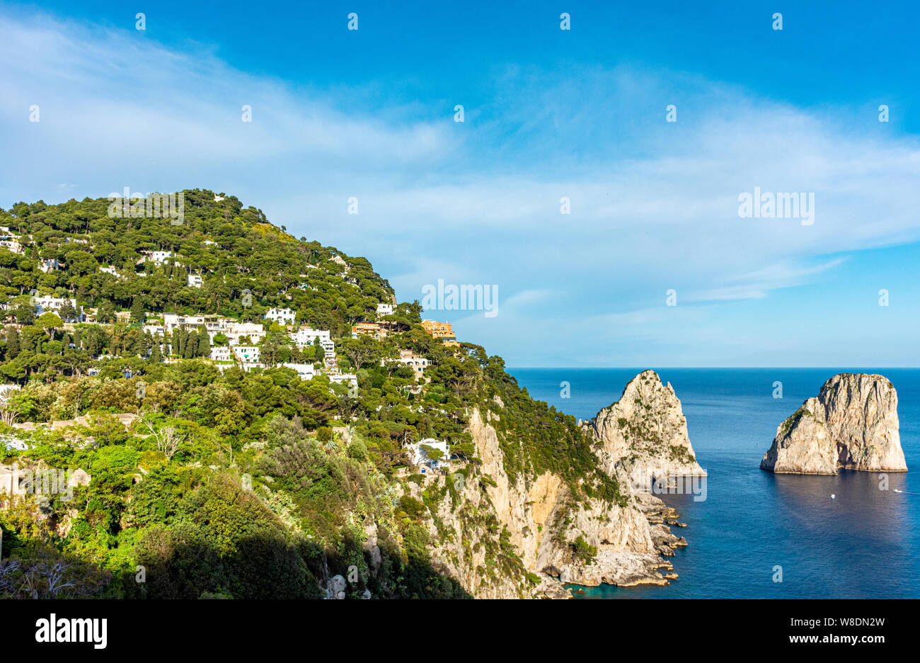 Italy, Capri, view of the Faraglioni Stock Photo - Alamy