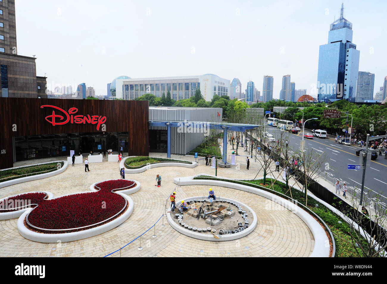 View of the Shanghai Disney flagship store at Lujiazui Financial ...