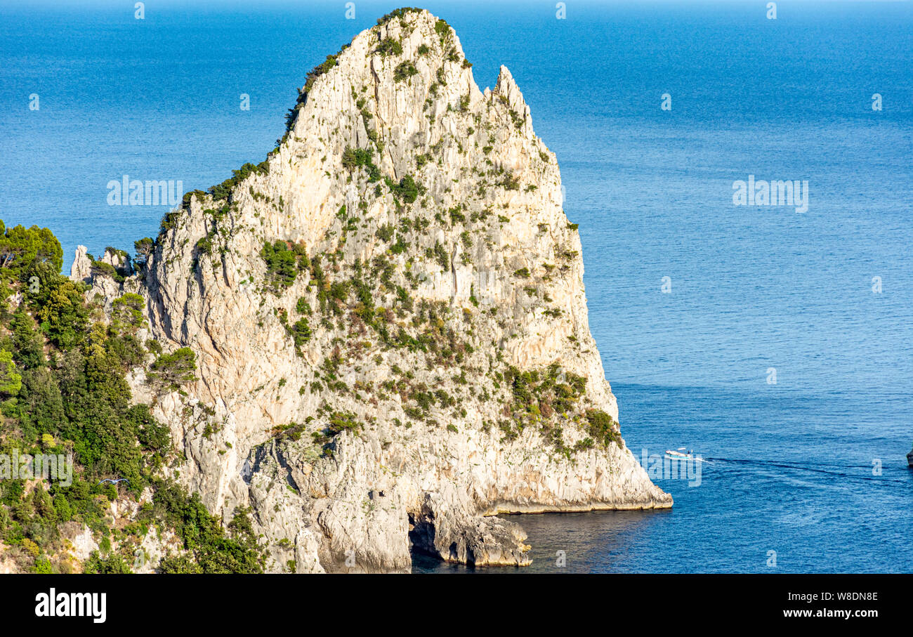 Italy, Capri, view of the Faraglioni Stock Photo - Alamy