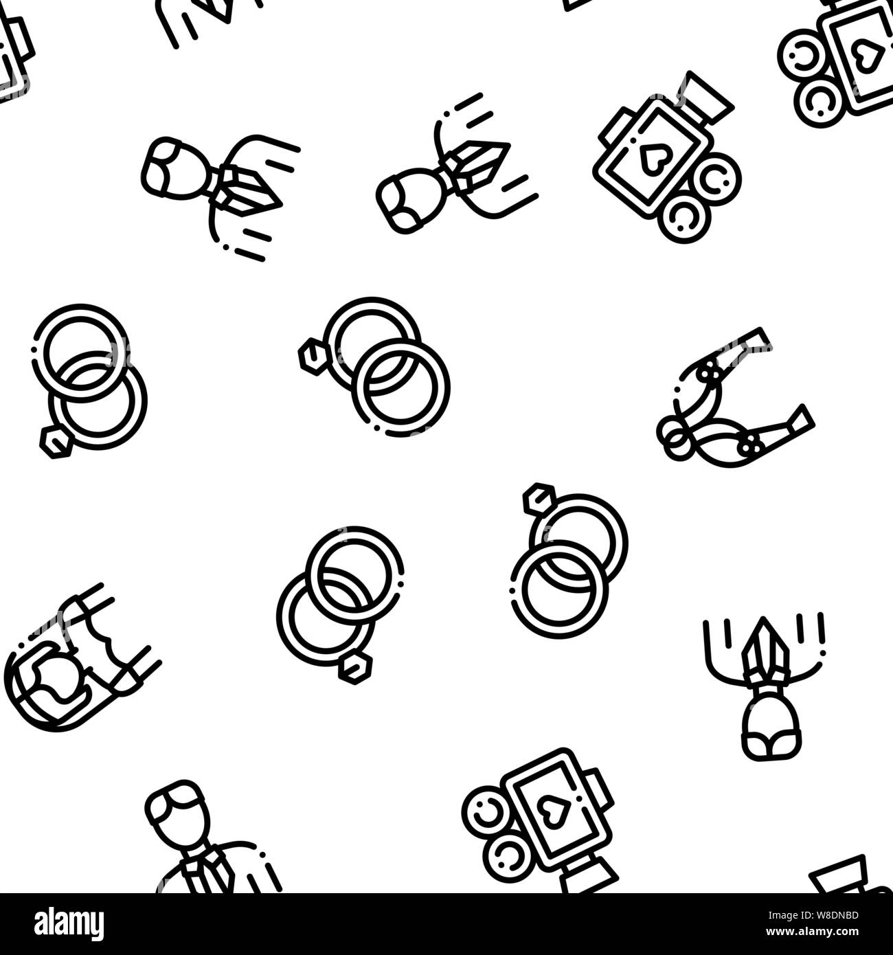 Wedding Seamless Pattern Vector Stock Vector Image & Art - Alamy