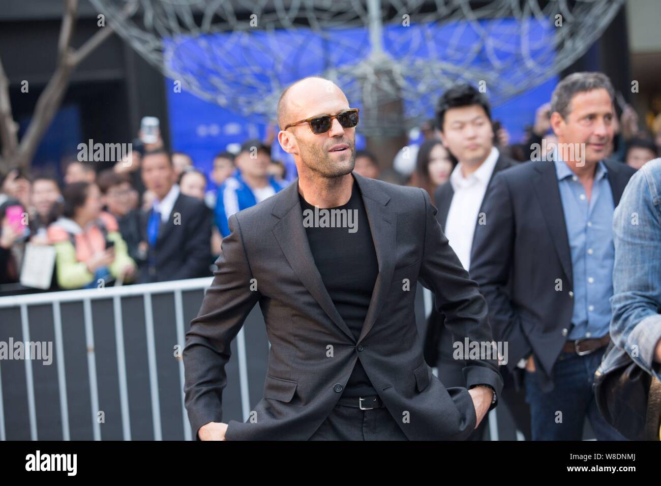 English actor Jason Statham arrives for a premiere event for his movie ...