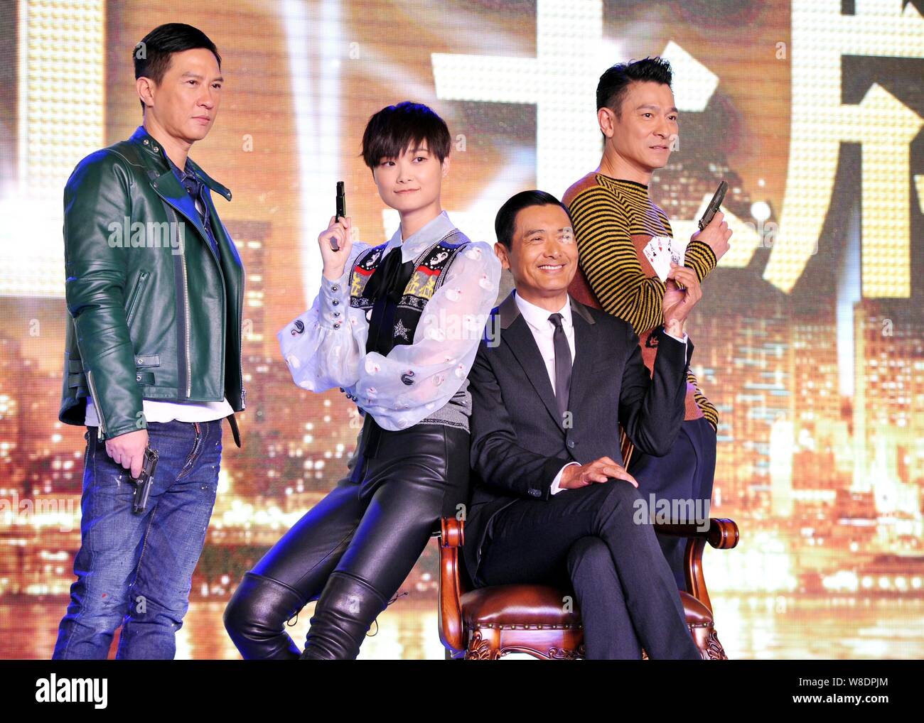 (From left) Hong Kong actor Nick Cheung, Chinese actress Li Yuchun ...