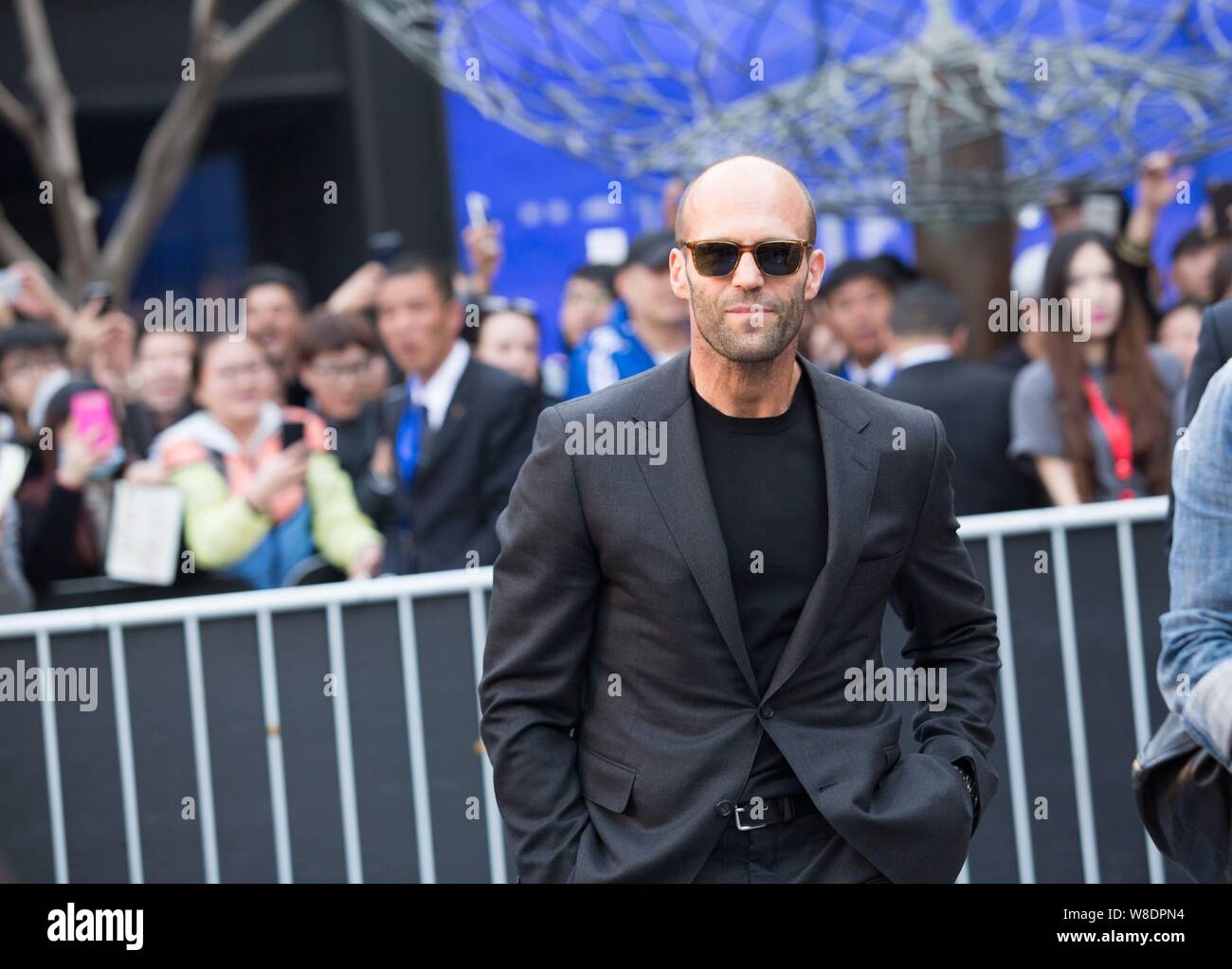 English actor Jason Statham arrives for a premiere event for his movie ...