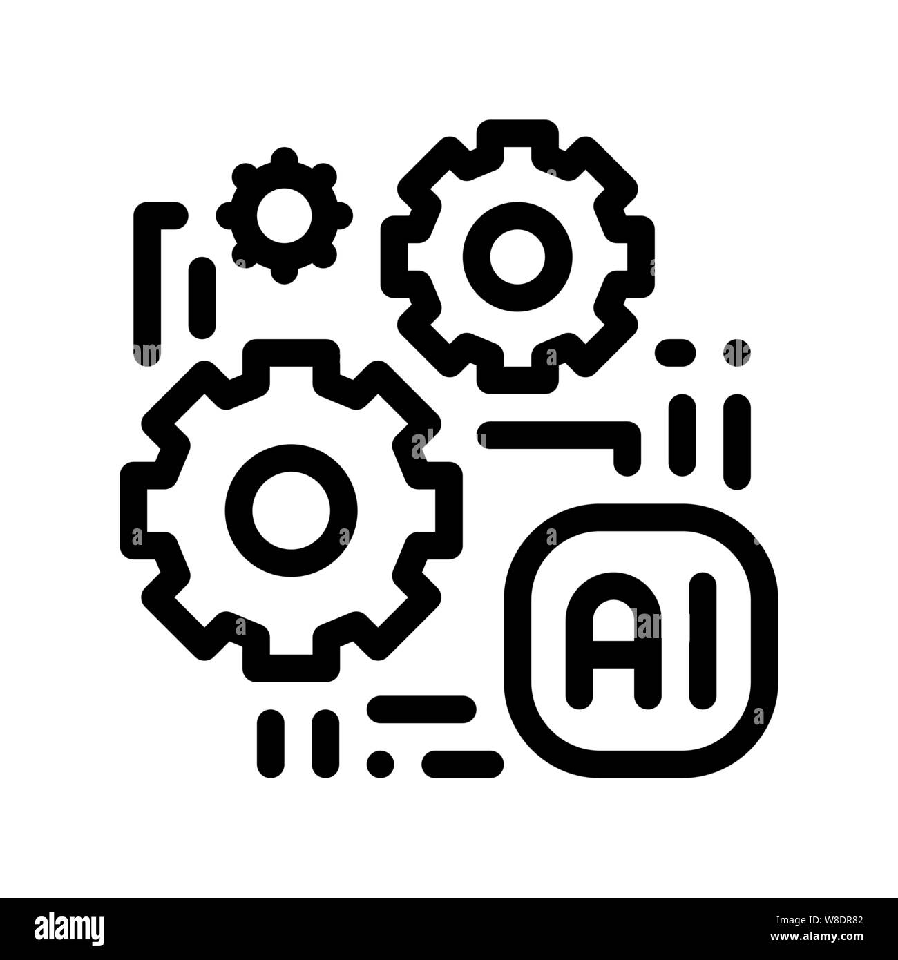 Artificial Intelligence Ai Chip Vector Sign Icon Stock Vector Image ...