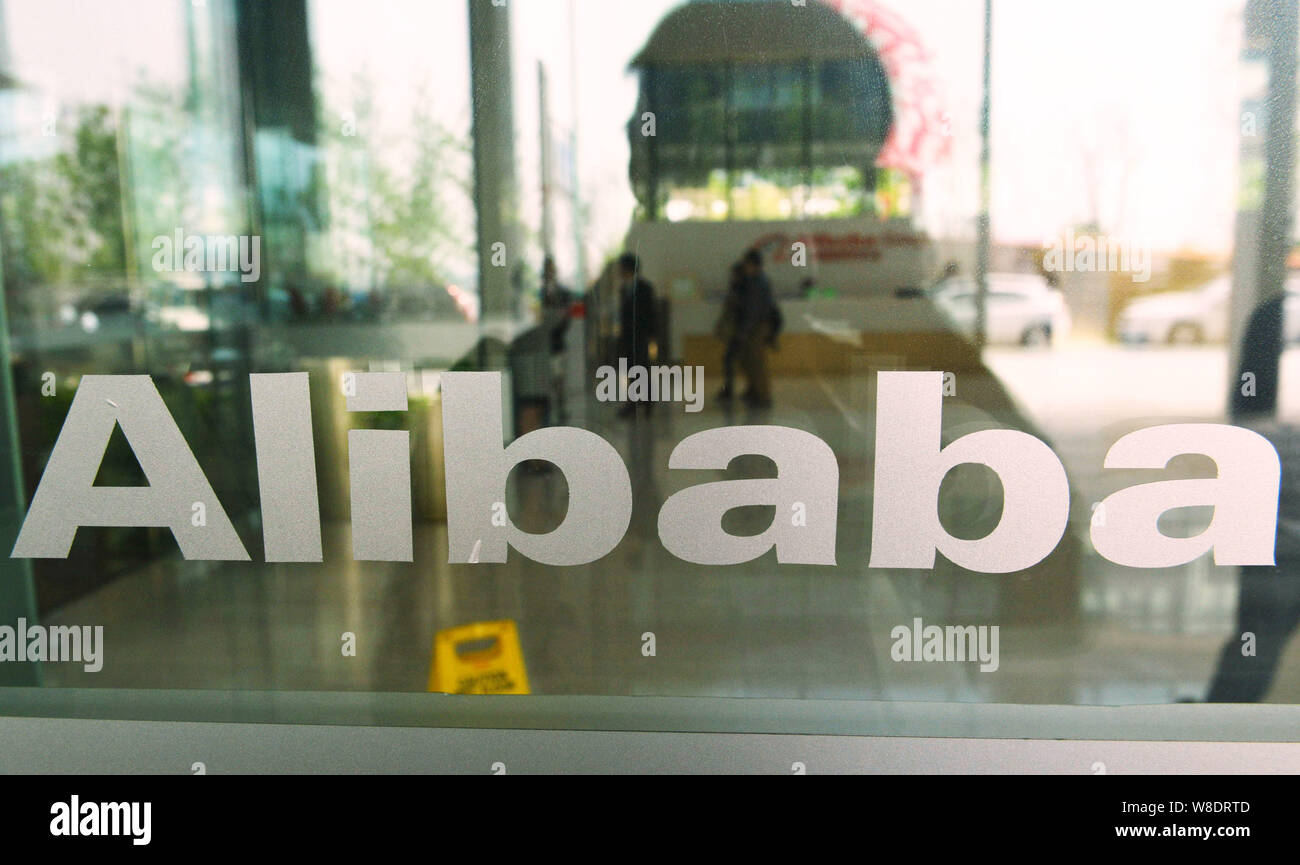 --FILE--A logo of Alibaba is pictured at Alibaba Group's headquarters ...