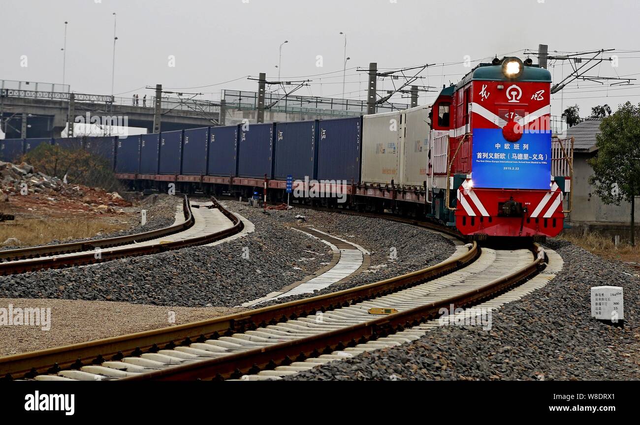 The first China-Europe International freight train arrives at a ...
