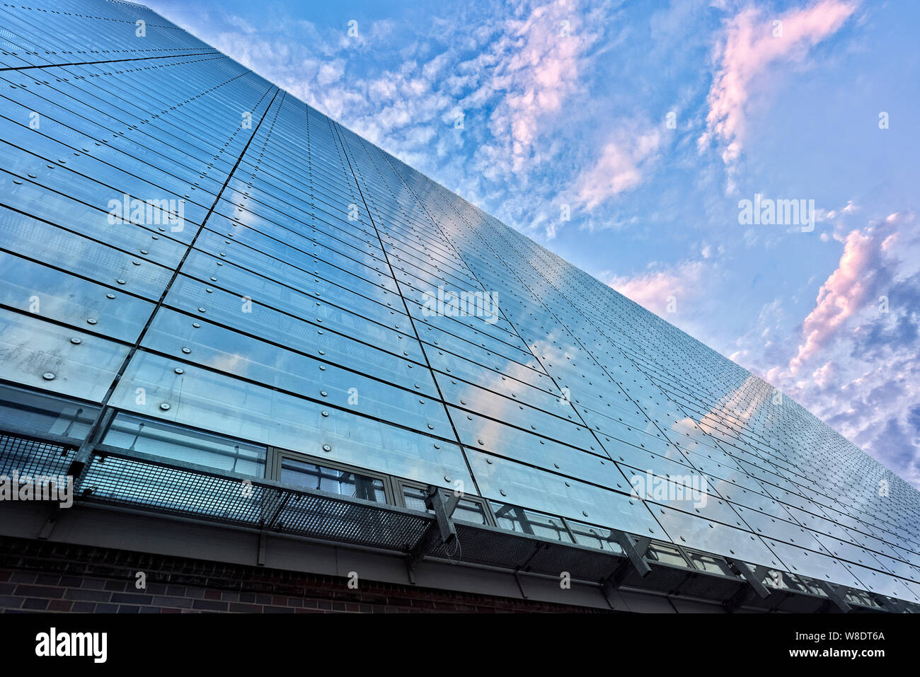Modern building glass facade with reflections and colours Stock Photo ...