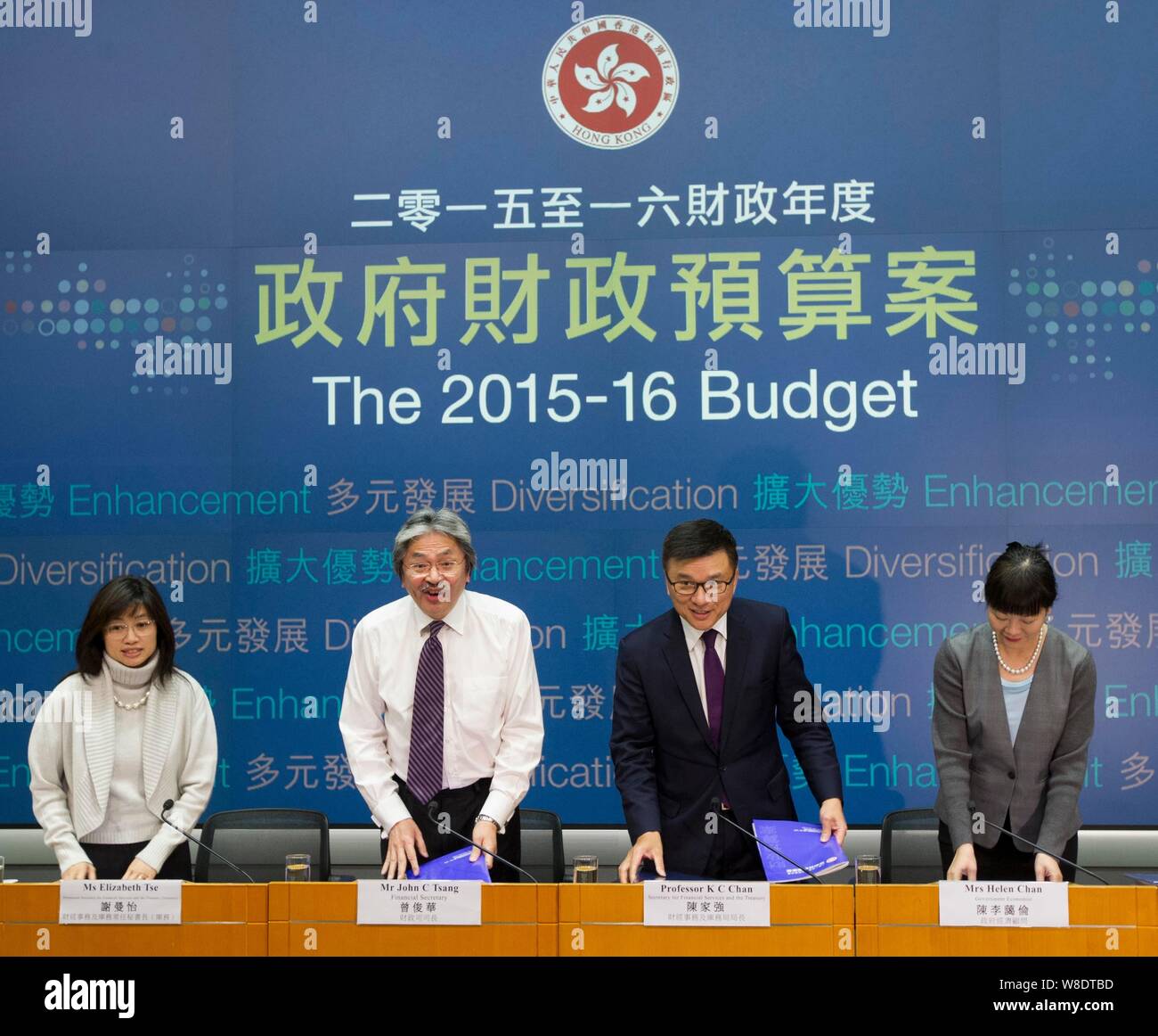 (From left) Elizabeth Tse, Permanent Secretary for Financial Services ...
