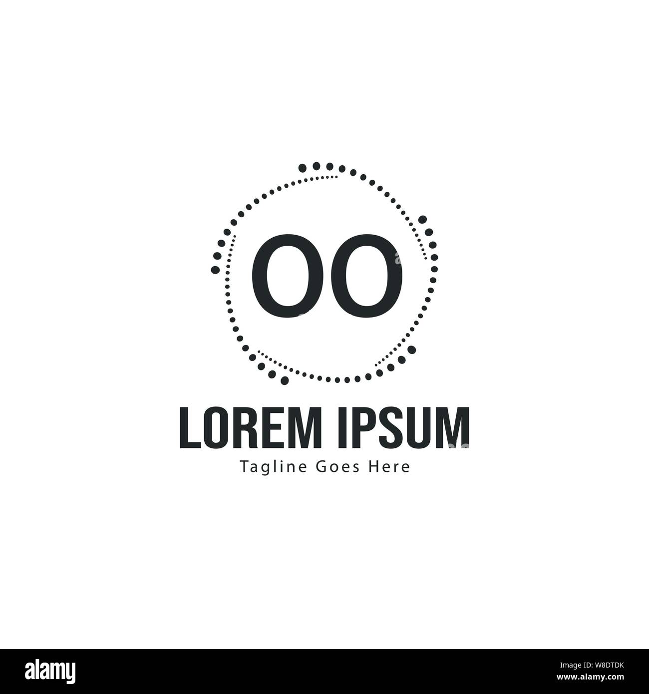 Oo minimal logo design Black and White Stock Photos & Images - Alamy
