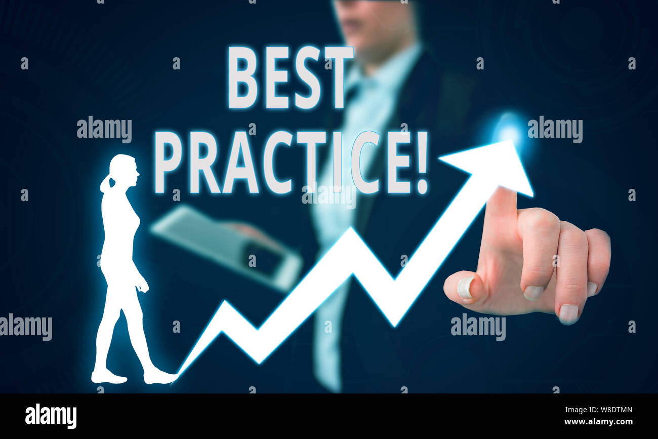 Text sign showing Best Practice. Business photo text commercial ...