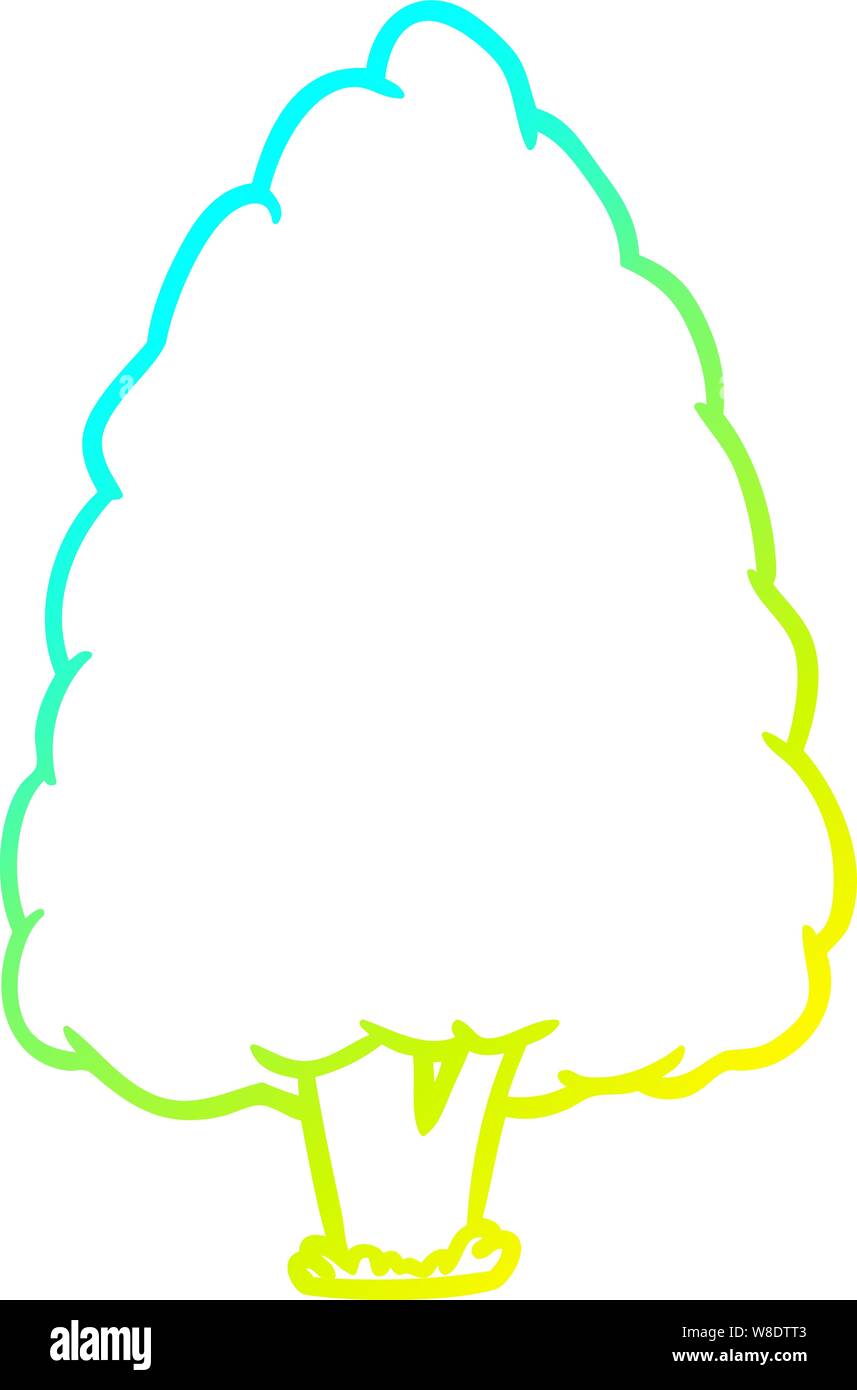 cold gradient line drawing of a tall tree Stock Vector Image & Art - Alamy
