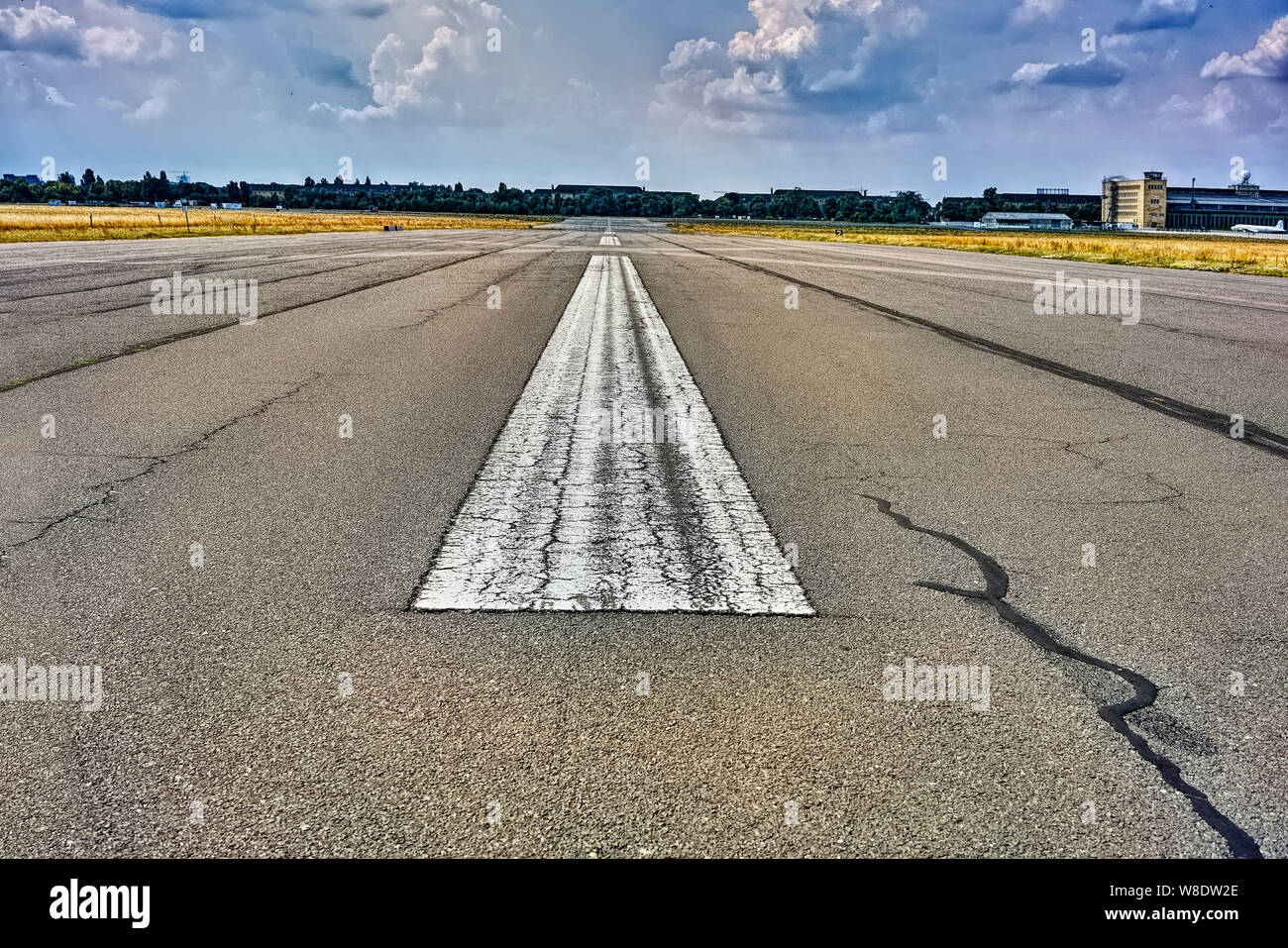 Berlin, Germany, 22-07-2019: Airport Runway. Travel and Aviation ...