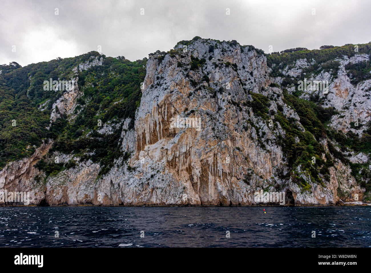Italy, Capri, panoramic views from the boat during the tour of the ...