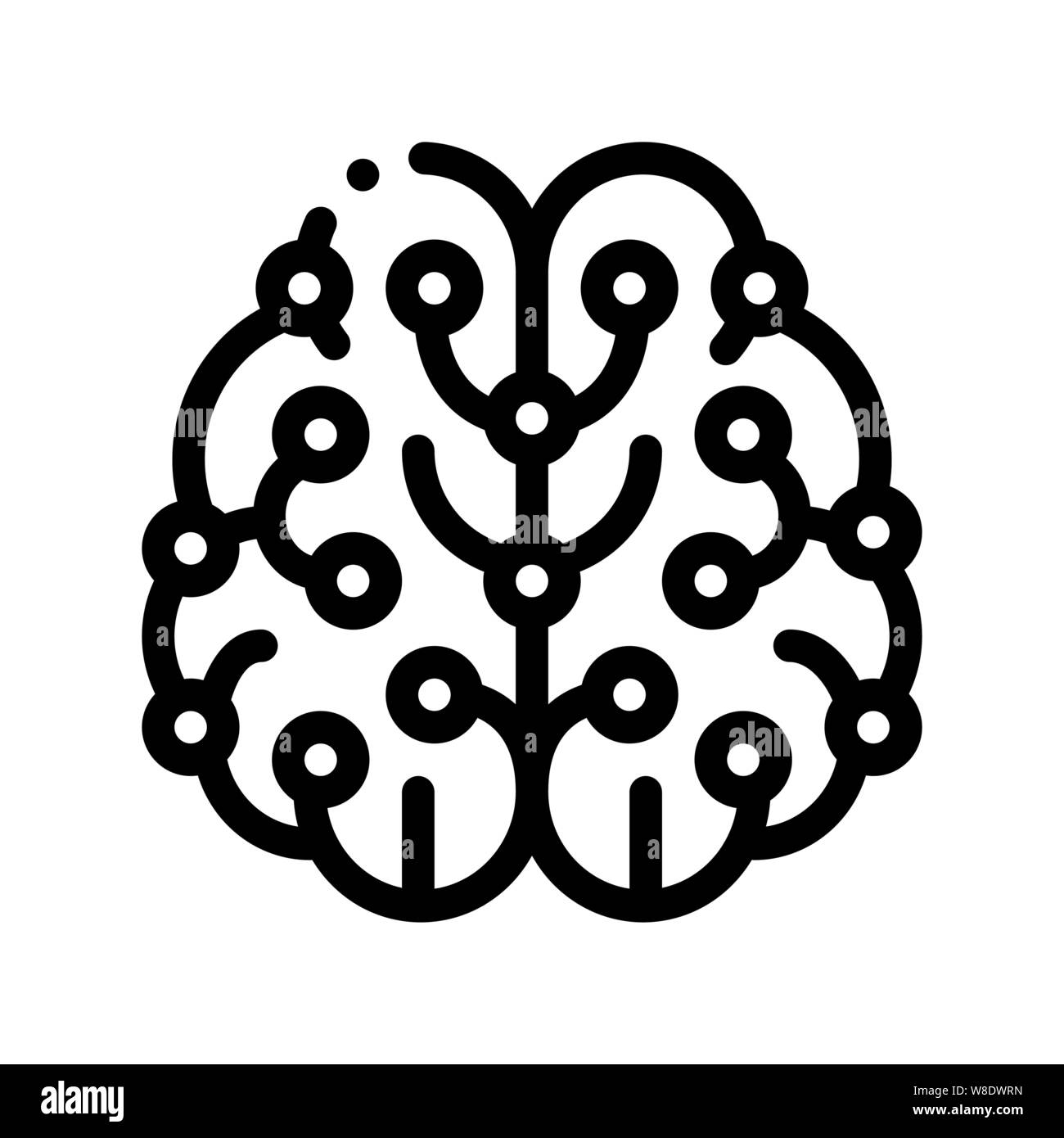 Artificial Intelligence Brain Vector Sign Icon Stock Vector Image & Art ...