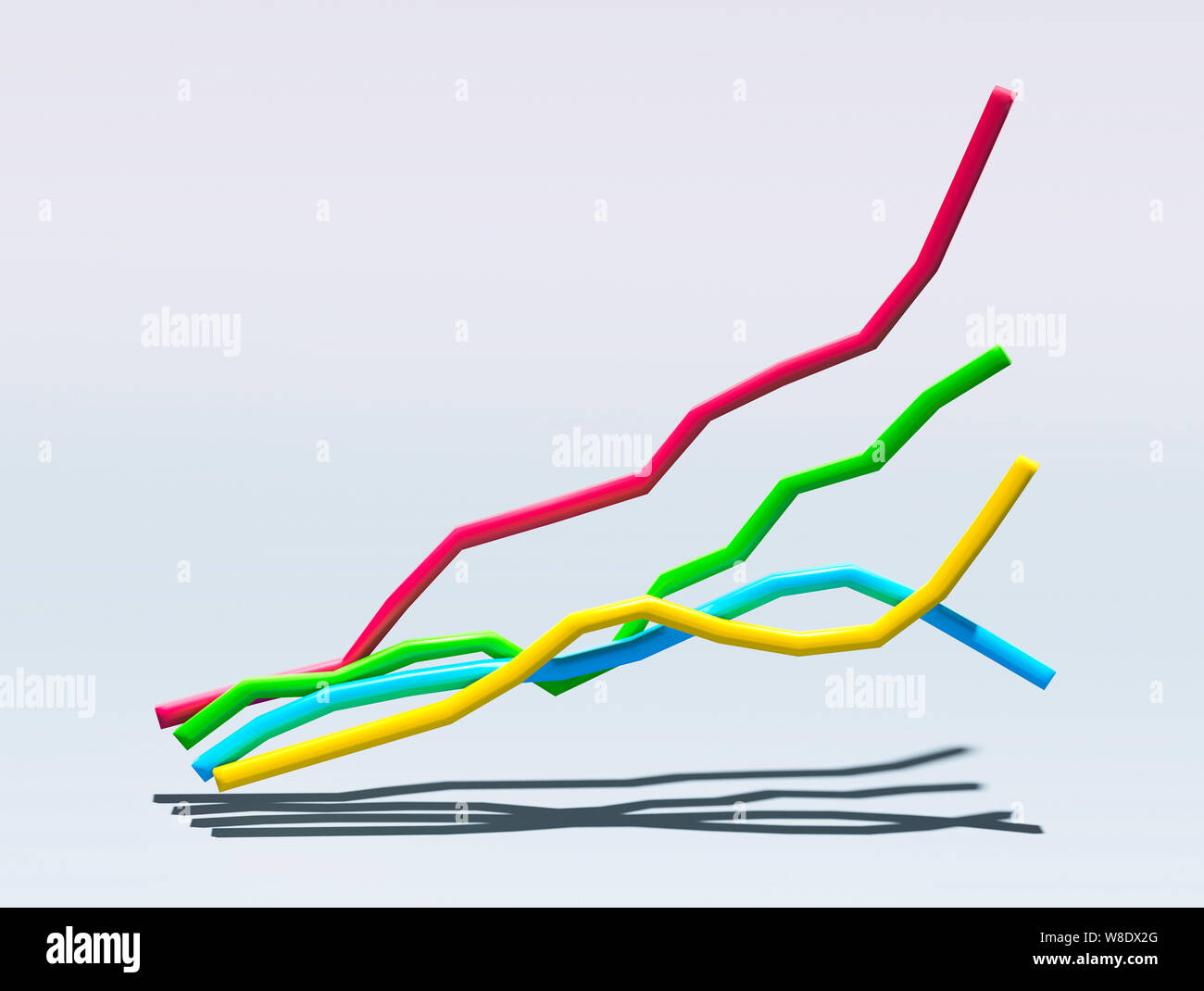 A chart of colourful plastic lines Stock Photo - Alamy