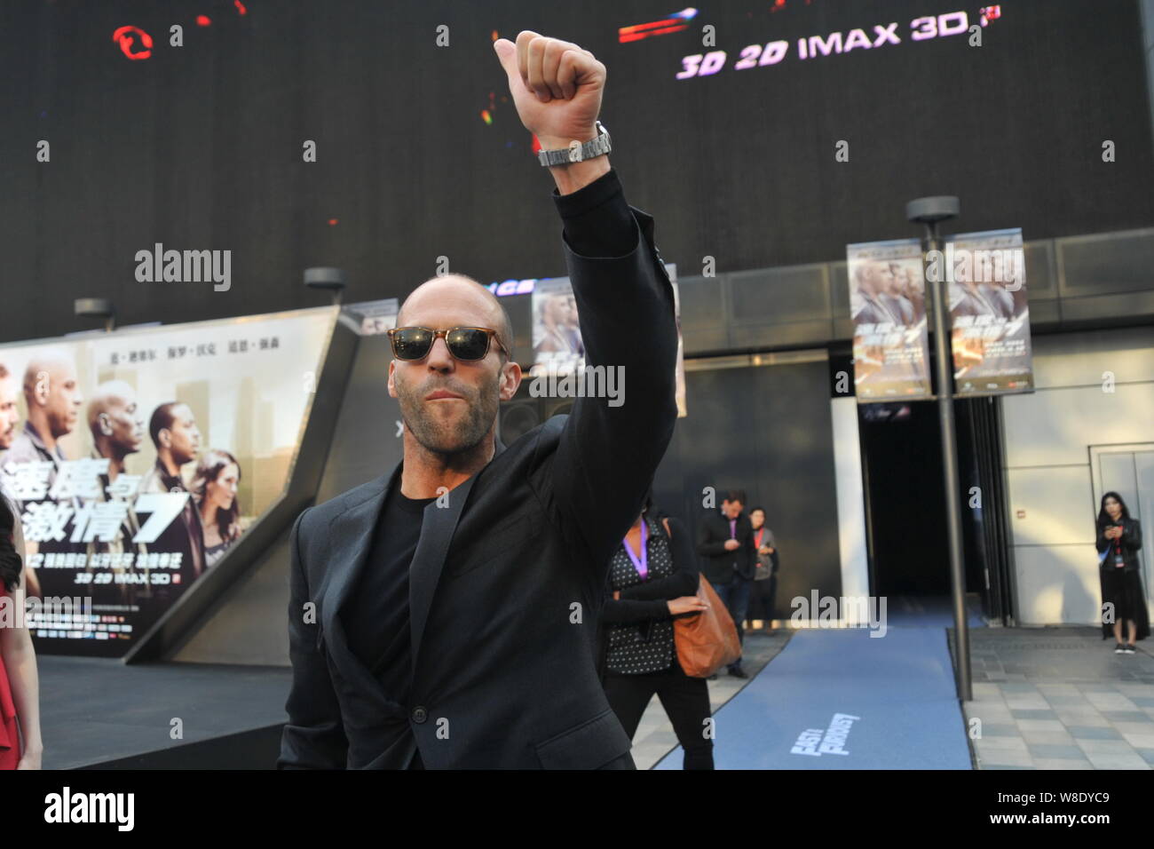 English actor Jason Statham arrives for a premiere event for his movie ...