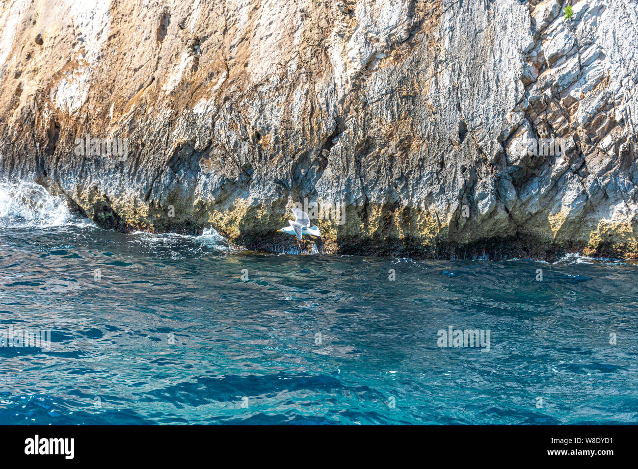 Italy, Capri, panoramic views from the boat during the tour of the ...