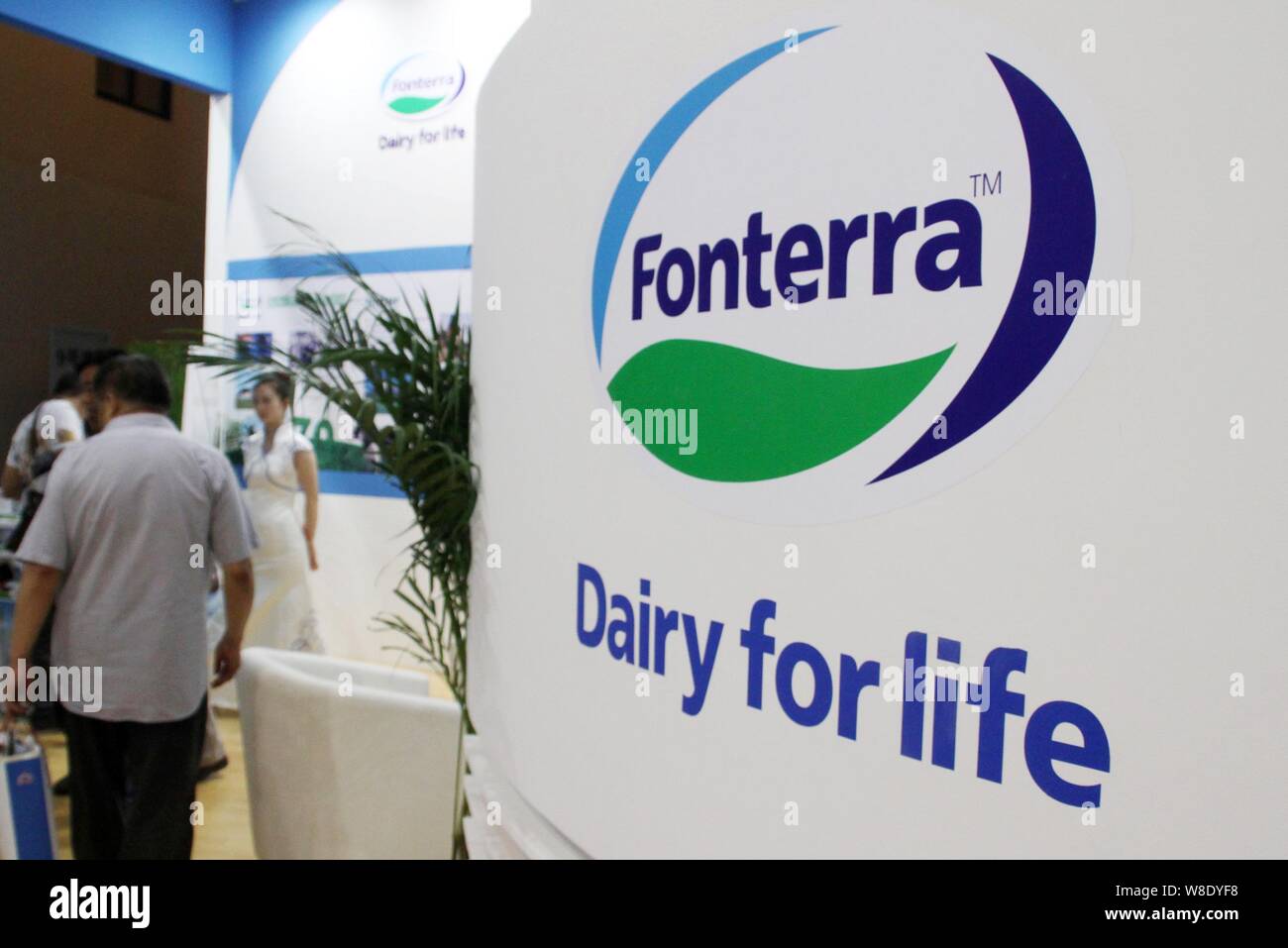 --FILE--People visit the stand of Fonterra Cooperative Group Ltd during ...