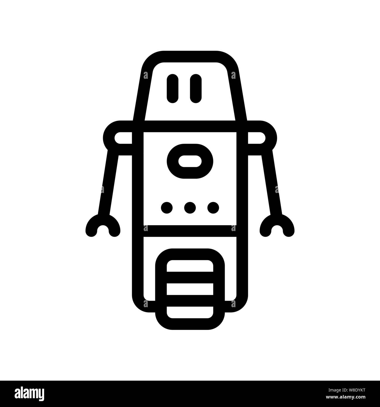 Artificial Intelligence Bot Wheel Vector Sign Icon Stock Vector Image ...