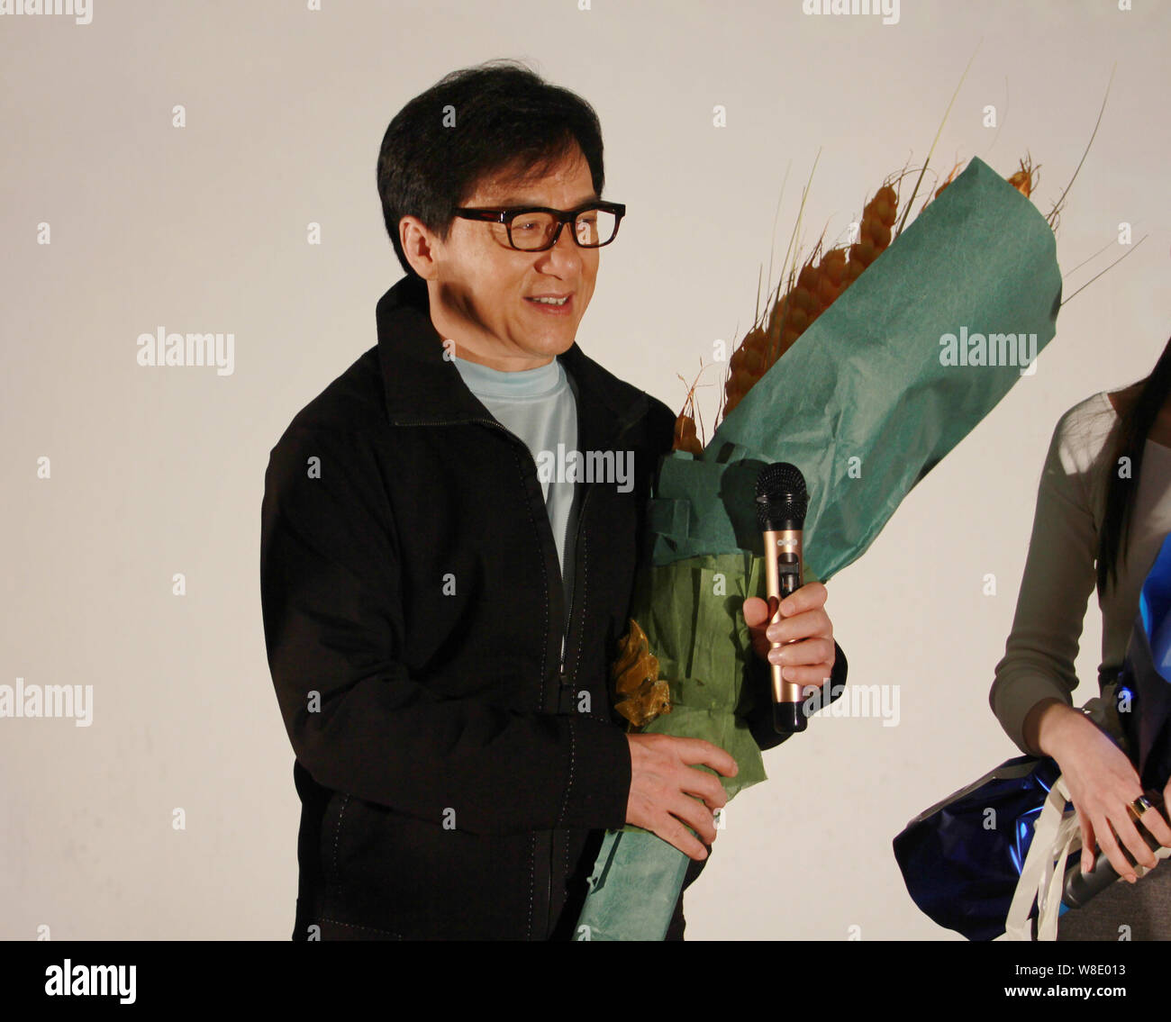 Hong Kong kungfu superstar Jackie Chan poses during a press conference ...