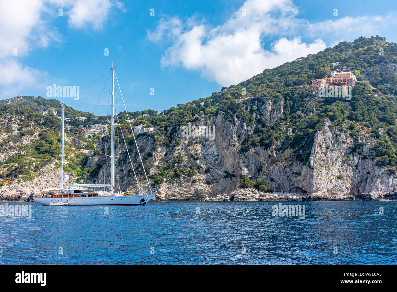 Italy, Capri, panoramic views from the boat during the tour of the ...