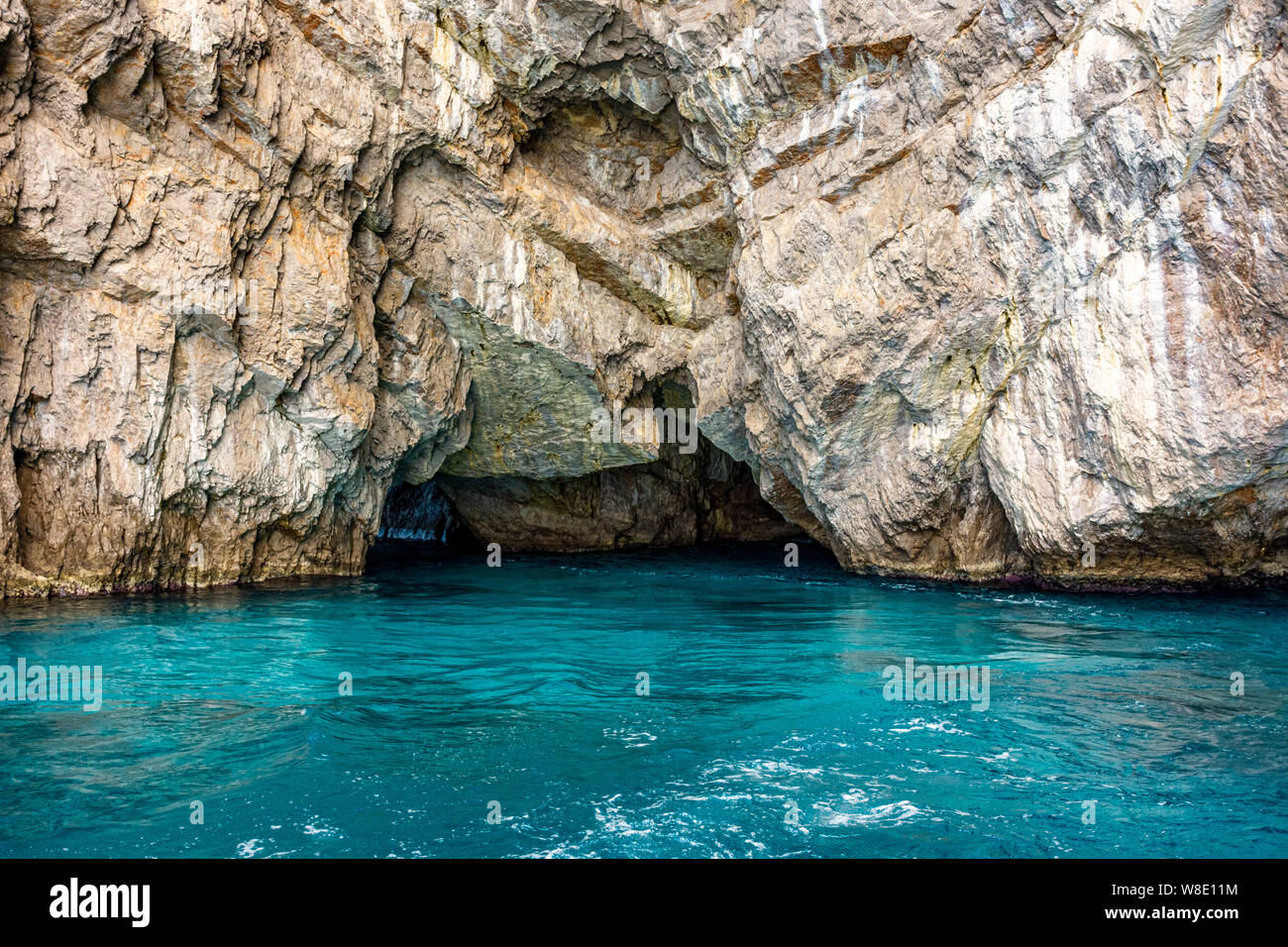 Italy, Capri, panoramic views from the boat during the tour of the ...