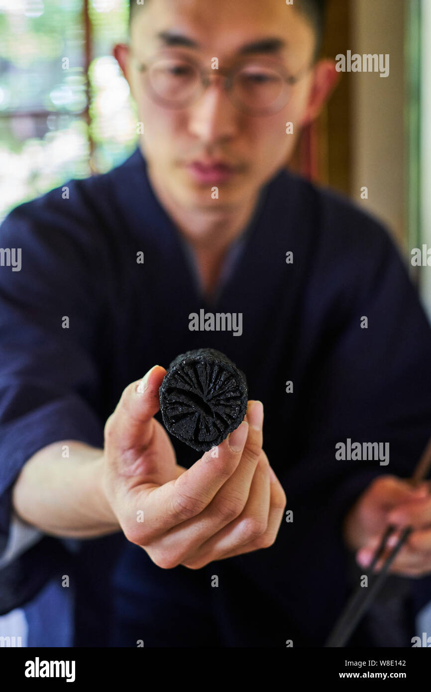 Japan, Honshu island, Kansai region, Kyoto, tea ceremony with Mr Amae ...