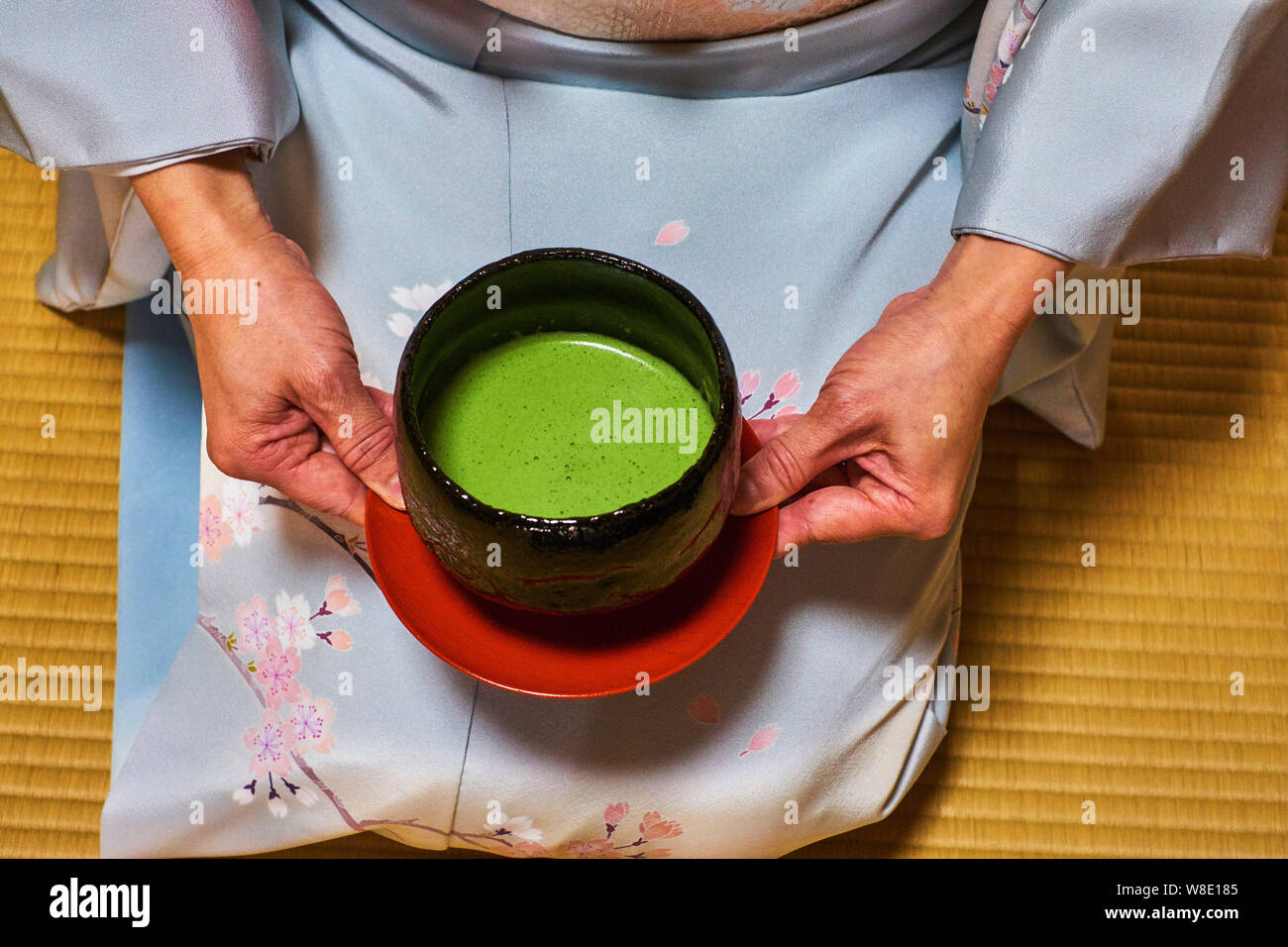 Japan, Honshu island, Kansai region, Kyoto, tea ceremony, tea matcha ...