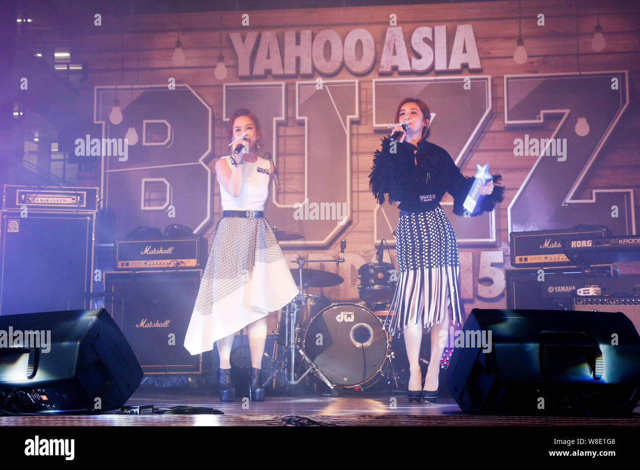 Singers And Actresses Gillian Chung Left And Charlene Choi Of Hong