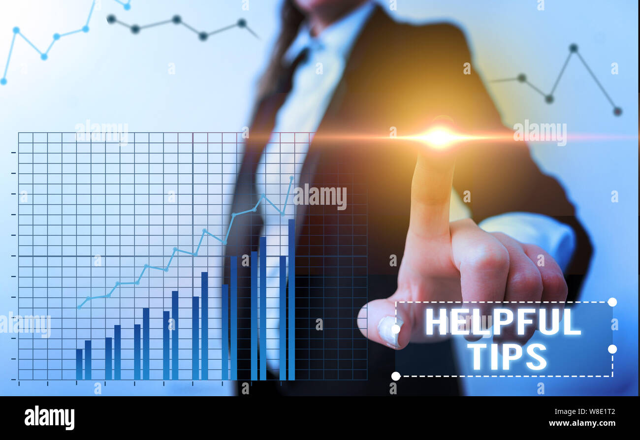 Word writing text Helpful Tips. Business photo showcasing advices given ...