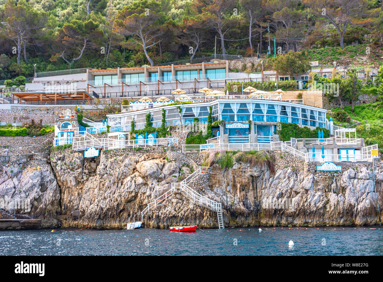 Italy, Capri, panoramic views from the boat during the tour of the ...