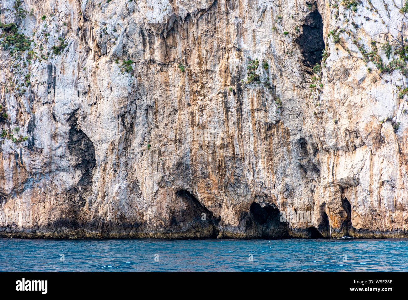 Italy, Capri, panoramic views from the boat during the tour of the ...