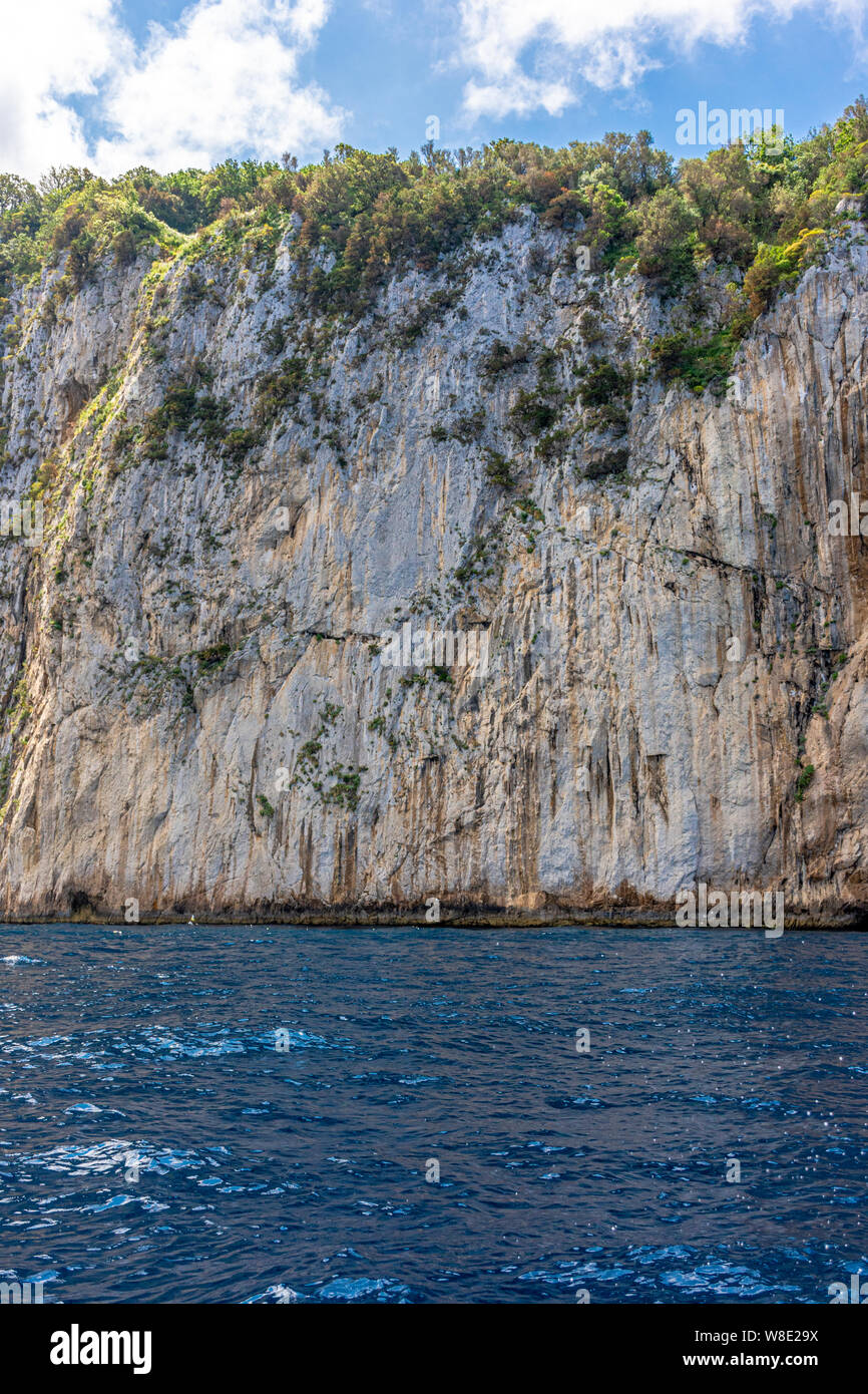 Italy, Capri, panoramic views from the boat during the tour of the ...