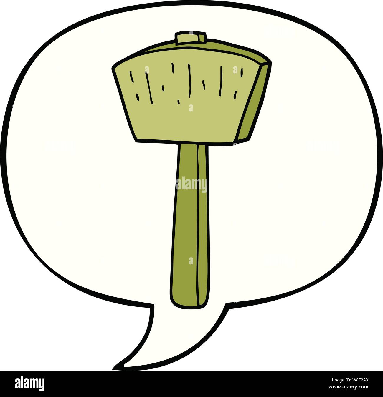 cartoon mallet with speech bubble Stock Vector Image & Art - Alamy