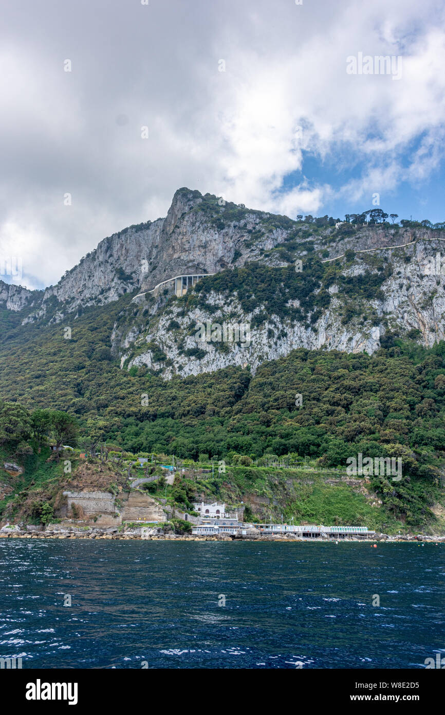 Italy, Capri, panoramic views from the boat during the tour of the ...