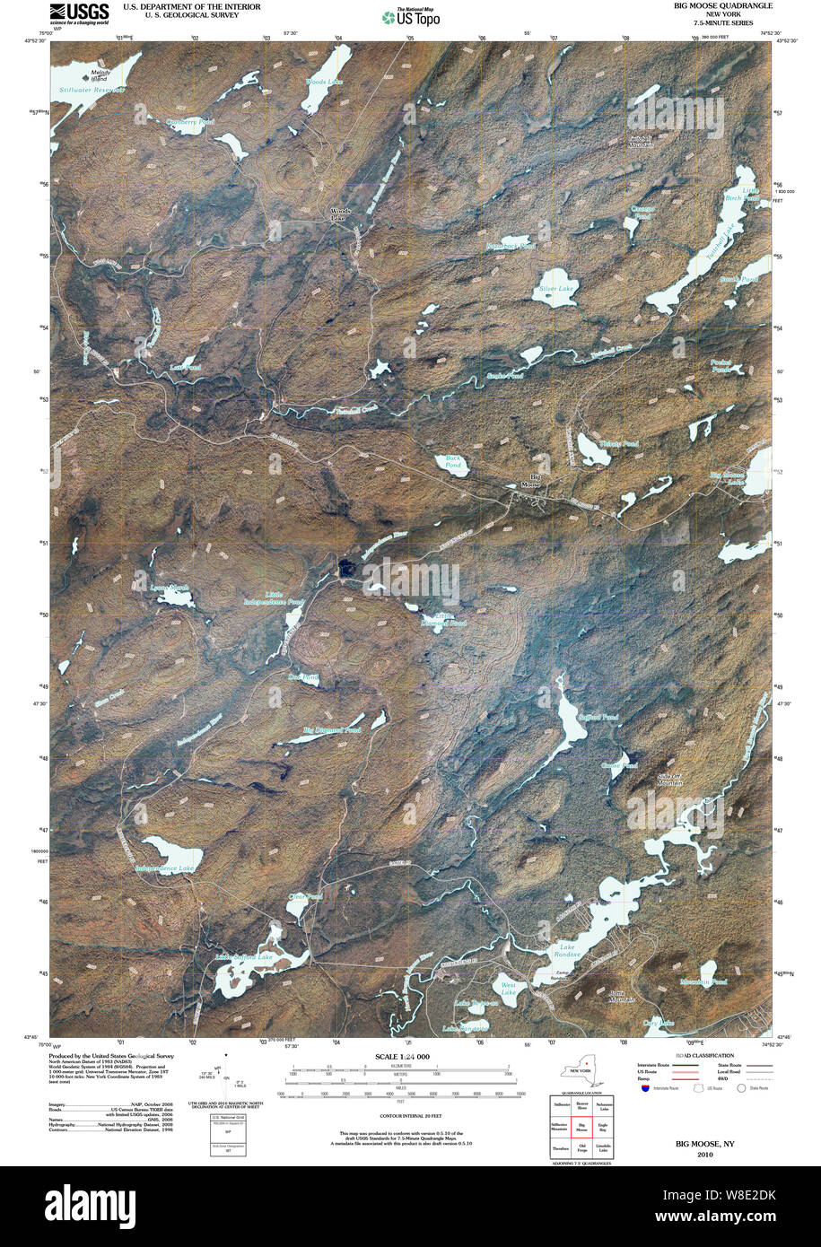 This image map depicts geographic features on the surface of the earth ...