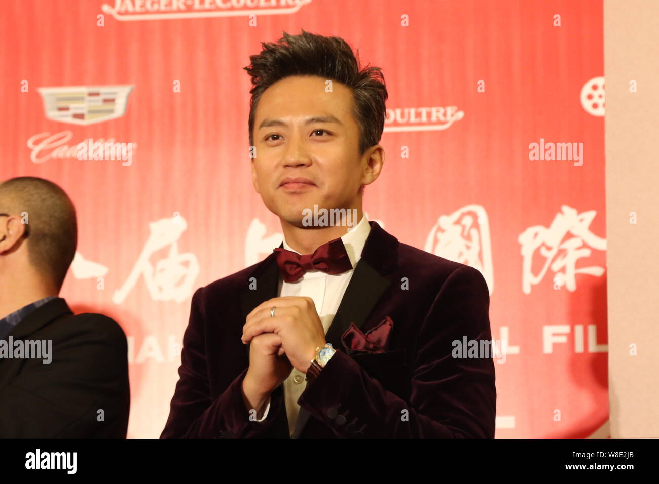 Chinese actor Deng Chao poses at a press conference for his movie "The ...