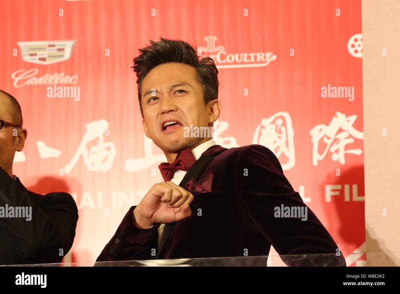 Chinese actor Deng Chao poses at a press conference for his movie "The ...
