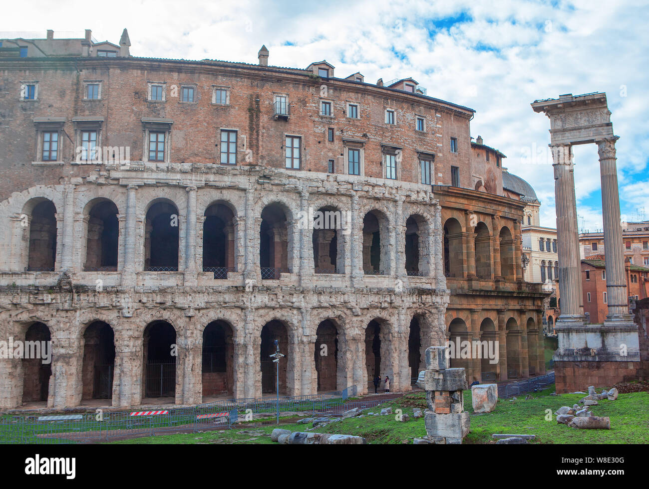 Ancient architecture of famous Marcello Theater in Rome Stock Photo - Alamy