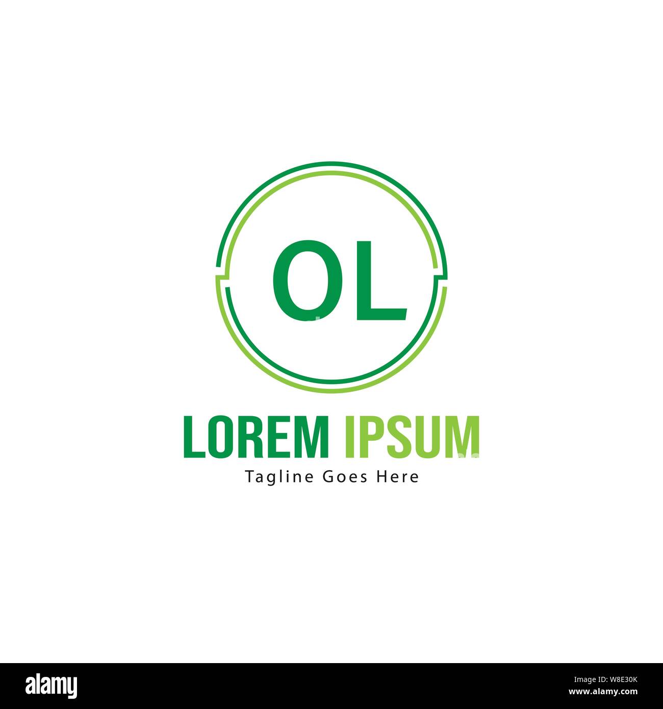 Initial OL logo template with modern frame. Minimalist OL letter logo ...