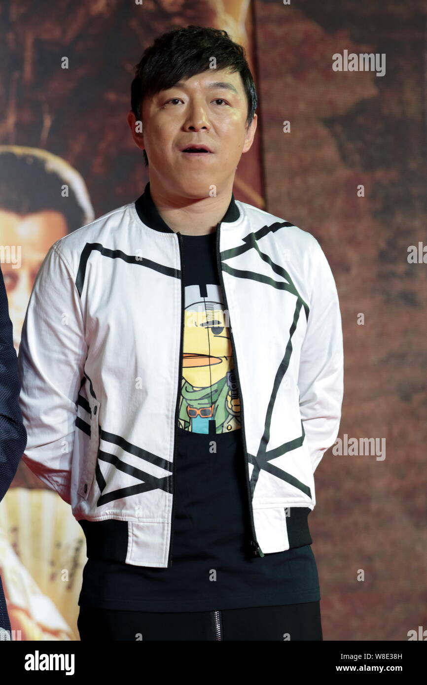 Chinese actor Huang Bo poses during a press conference for his new ...